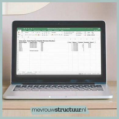 Planning maken in Excel in 5 stappen + gratis template