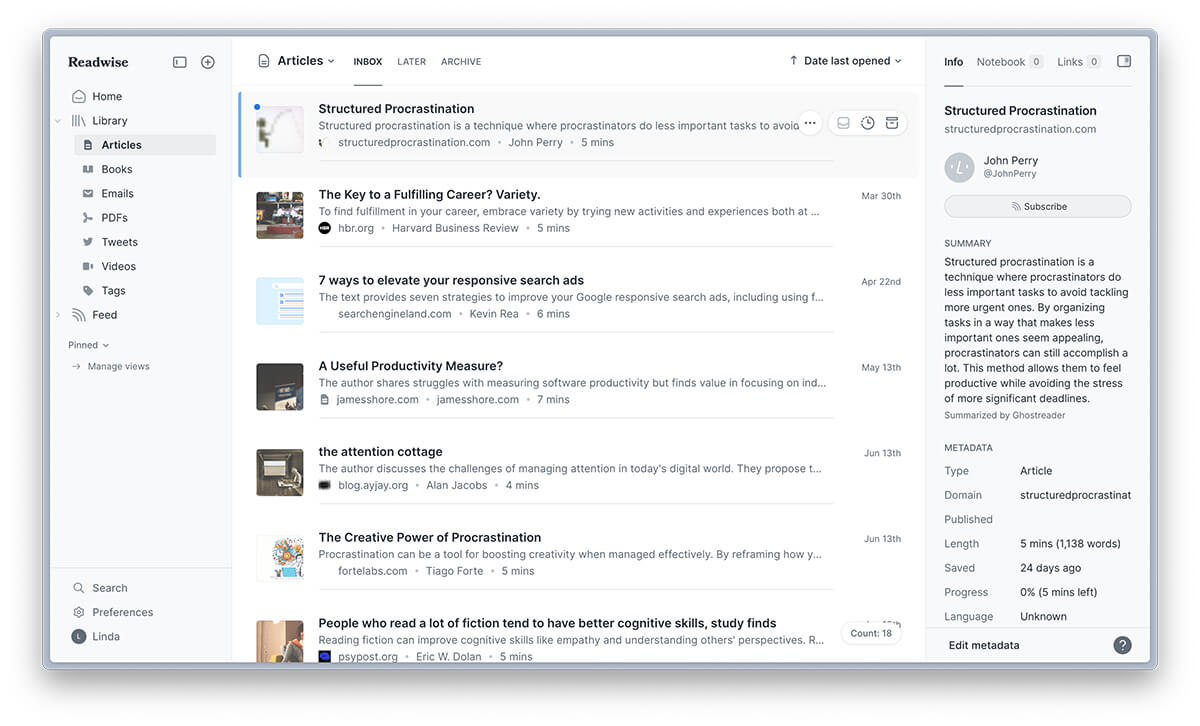 Readwise Reader review: online teksten lezen en organiseren - Mevrouw ...